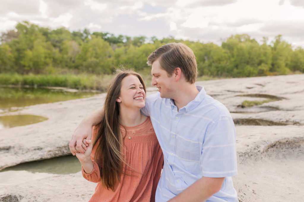Sunset Engagement Photos at McKinney Falls State Park | Toni & Gabe ...