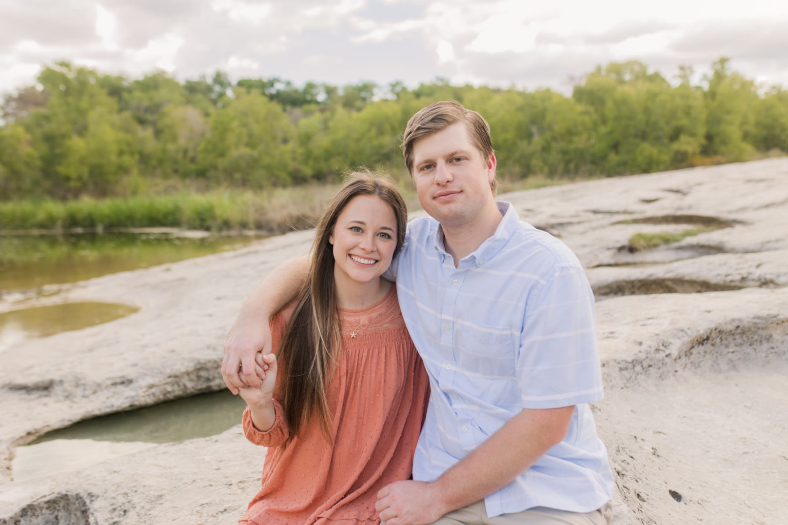 Sunset Engagement Photos at McKinney Falls State Park | Toni & Gabe ...