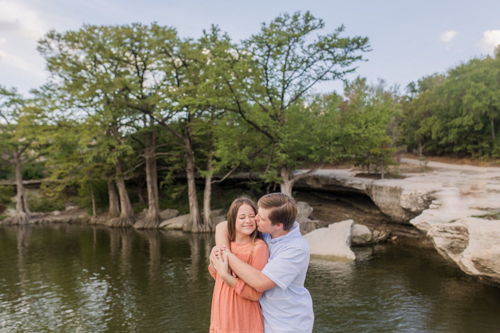 Sunset Engagement Photos at McKinney Falls State Park | Toni & Gabe ...