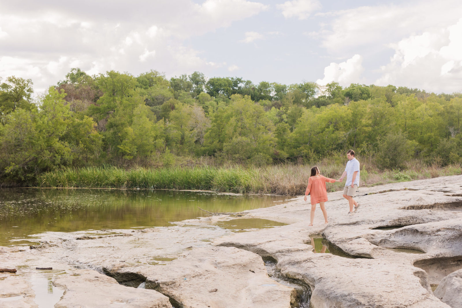 Sunset Engagement Photos at McKinney Falls State Park | Toni & Gabe ...