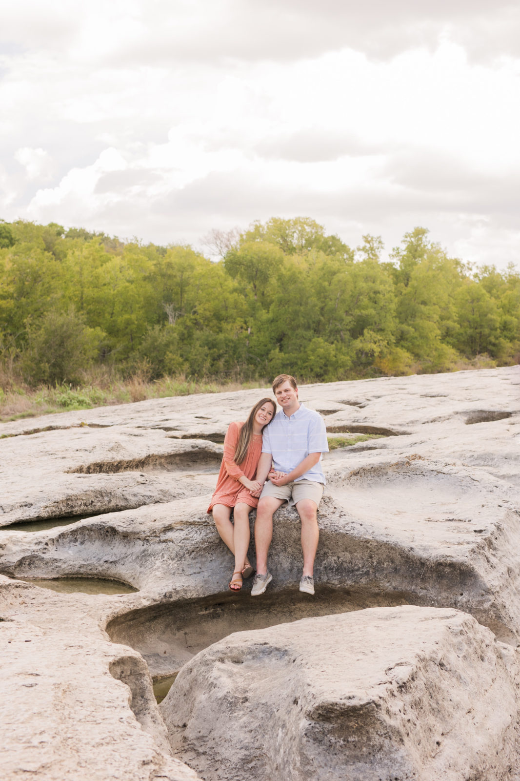 Sunset Engagement Photos at McKinney Falls State Park | Toni & Gabe ...