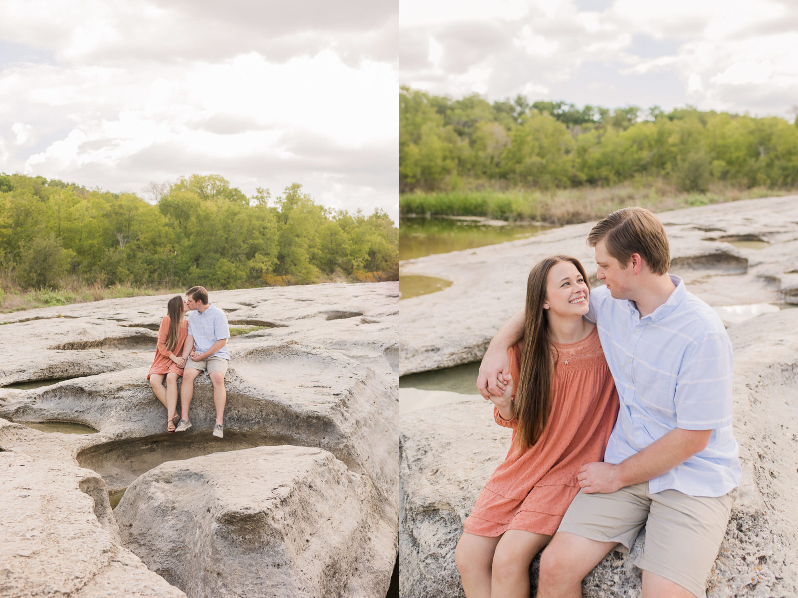 Sunset Engagement Photos at McKinney Falls State Park | Toni & Gabe ...