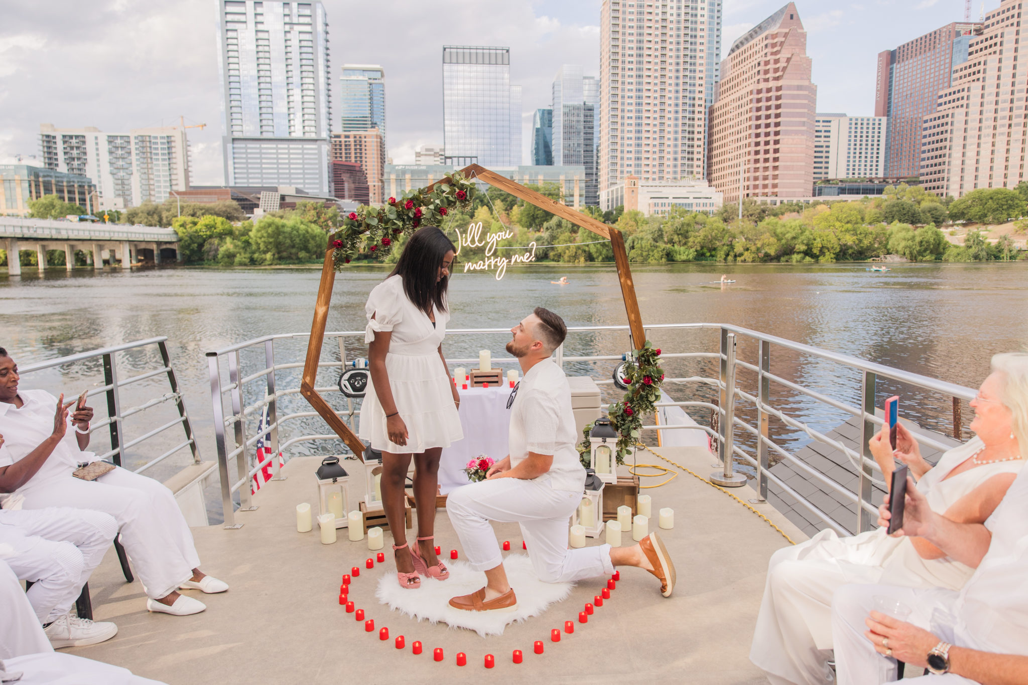 Boat Cruise Marriage Proposal + Surprise Party | Jonathan & Braelyn ...