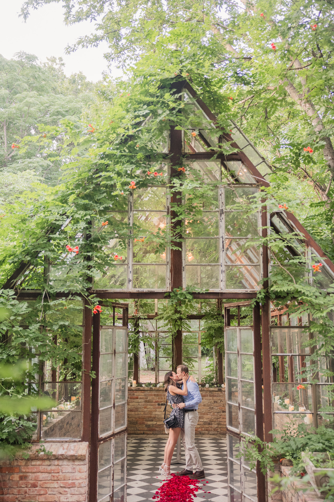 Sekrit Theater Greenhouse Proposal | Evan & Katie - www.laurengarrisonphotography.com