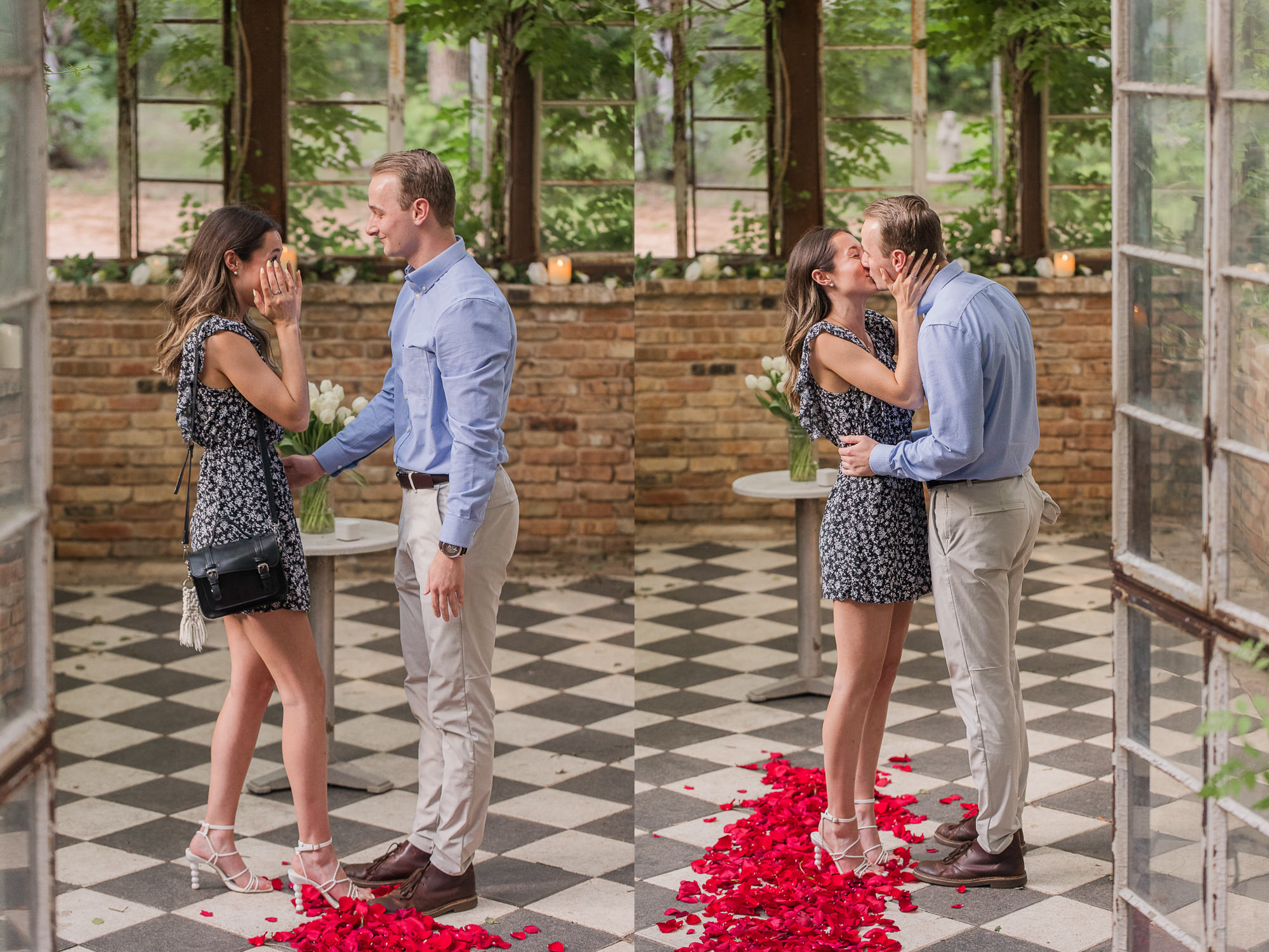Sekrit Theater Greenhouse Proposal | Evan & Katie - www.laurengarrisonphotography.com