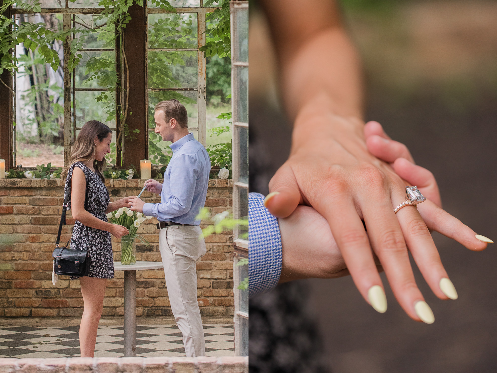 Sekrit Theater Greenhouse Proposal | Evan & Katie - www.laurengarrisonphotography.com
