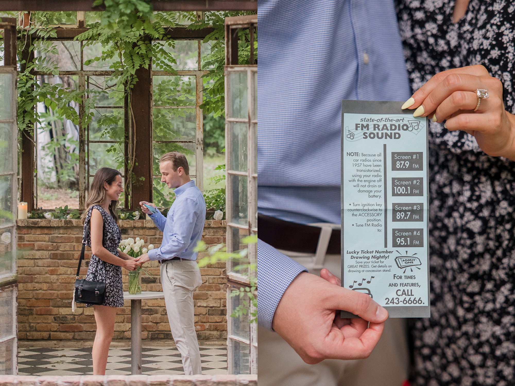 Sekrit Theater Greenhouse Proposal | Evan & Katie - www.laurengarrisonphotography.com