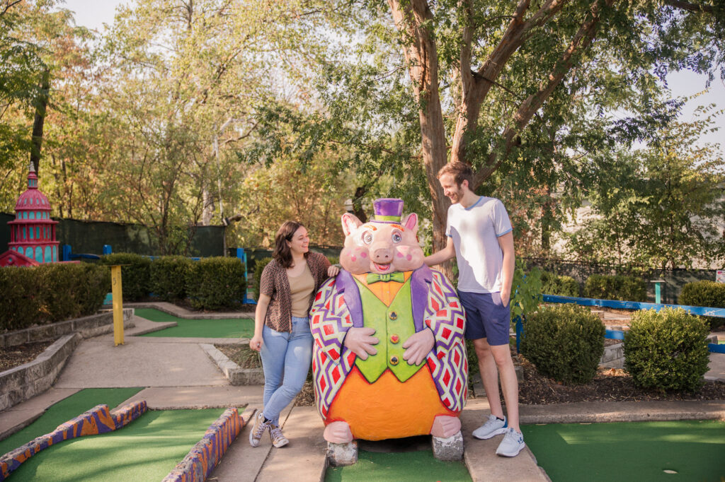 Peter Pan Mini-Golf Downtown Austin Engagement Photos | Margaret ...