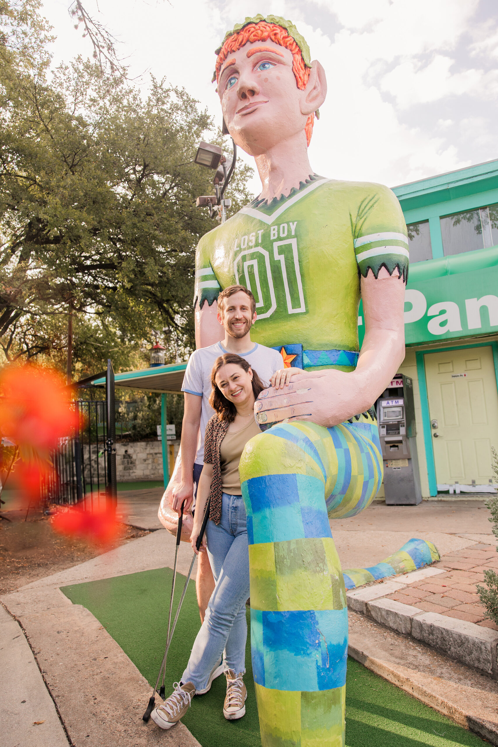 Peter Pan Mini-Golf Downtown Austin Engagement Photos | Margaret ...