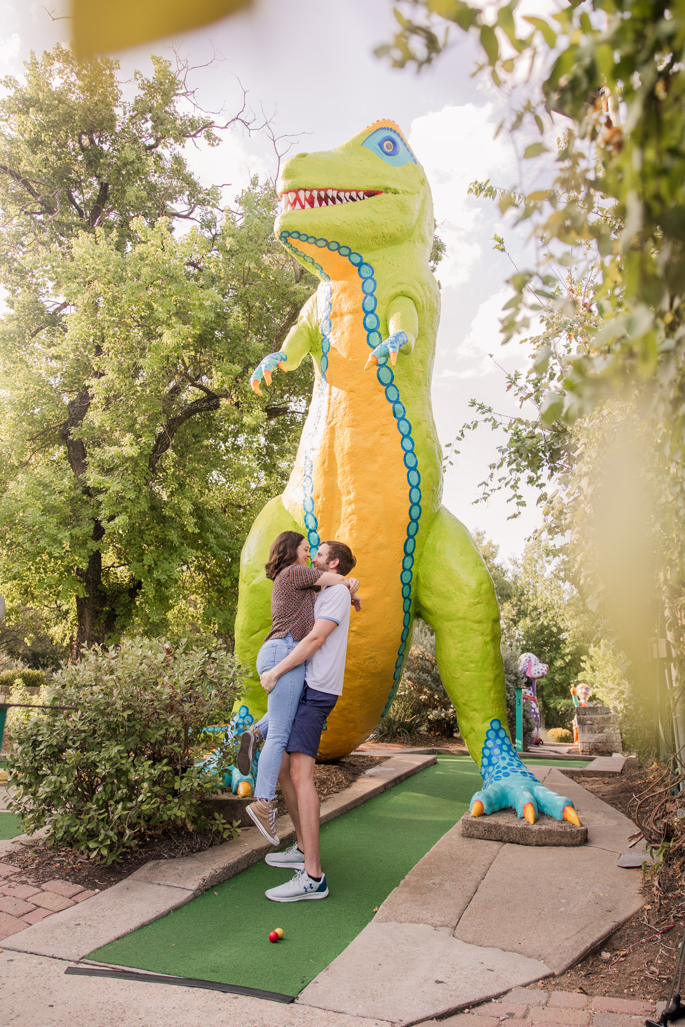 Peter Pan Mini-Golf Downtown Austin Engagement Photos | Margaret ...